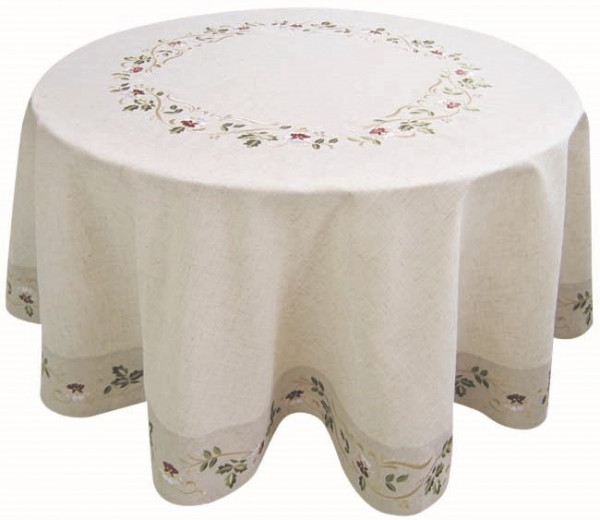 Nappe Brodée Ronde 48 A - 180 cm